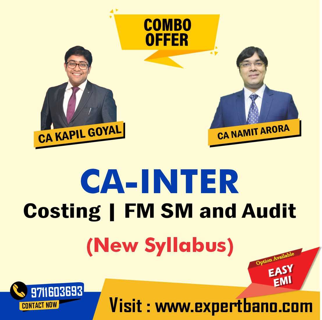 CA Inter Costing | FM SM and Audit Combo by CA Namit Arora and CA Kapil Goyal (New Syllabus)