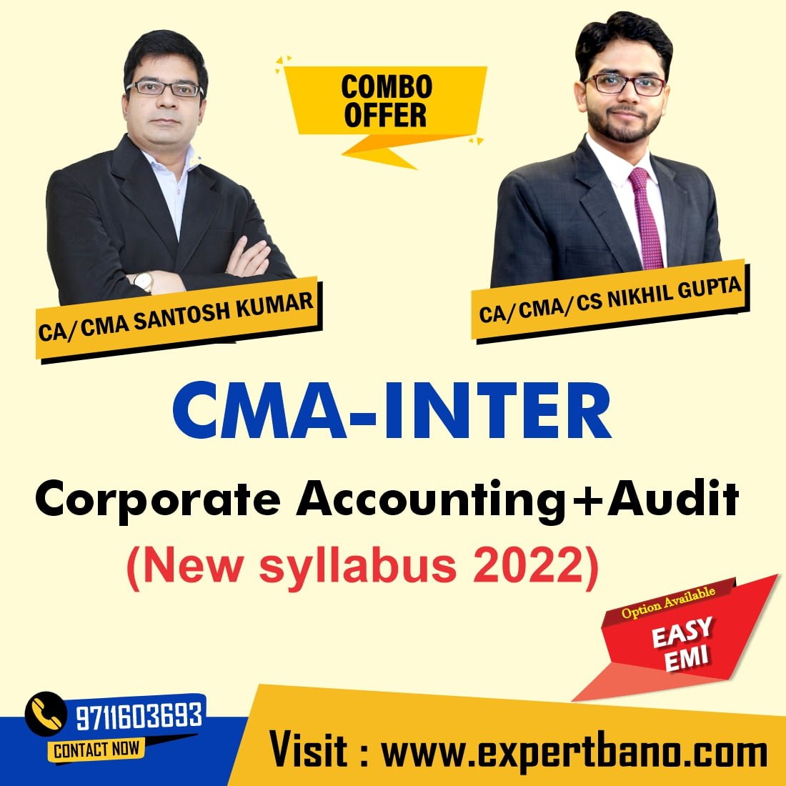 CMA Inter Corporate Accounting By CA CMA Santosh Kumar & Auditing By CA ...