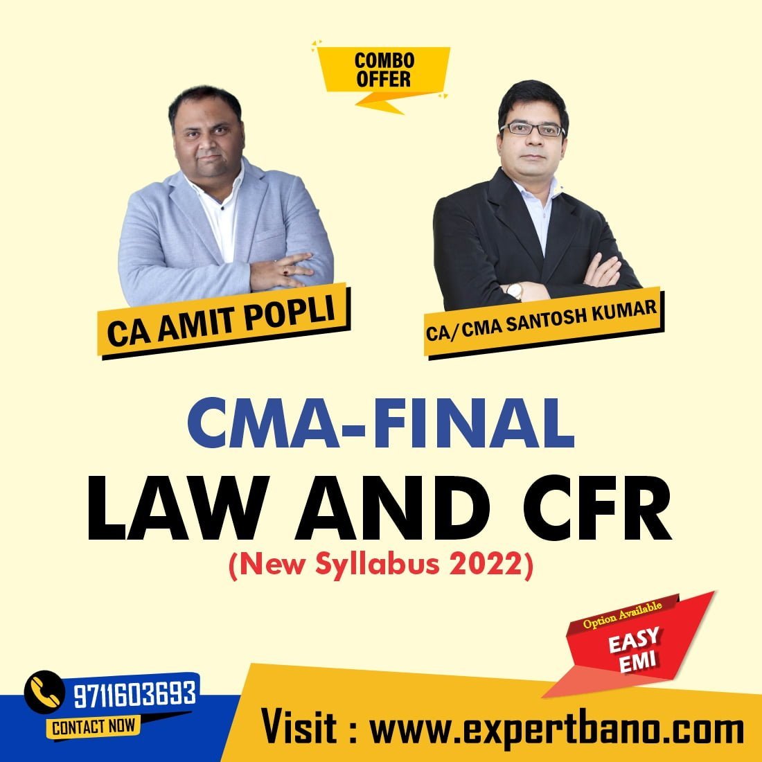 CMA Final Law and CFR combo By CA Amit Popli and CA CMA Santosh Kumar