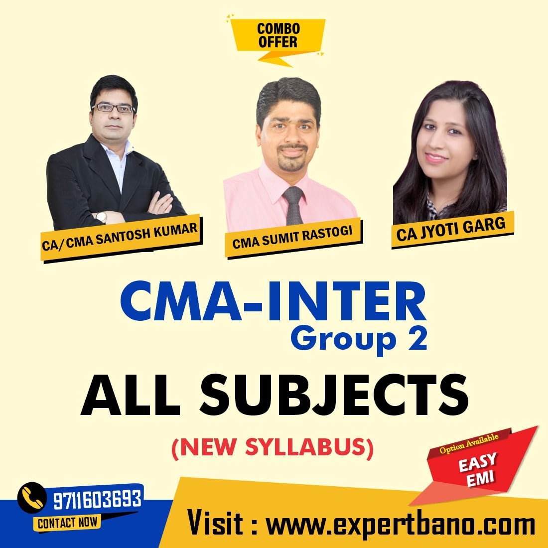 CMA Inter Group 2 All Subjects Combo by CA CMA Santosh Kumar | CMA Sumit Rastogi | CA Jyoti Garg ...