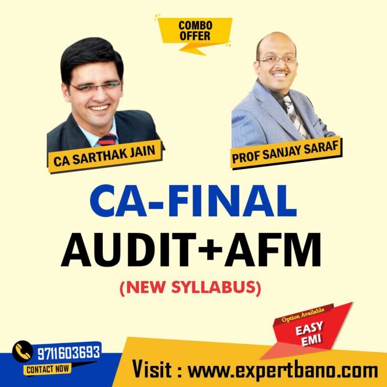 CA Final Audit by CA Sarthak Jain and AFM by Prof Sanjay Saraf Combo (NEW SYLLABUS)