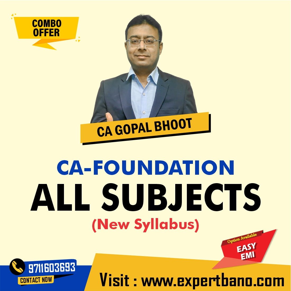CA Foundation All Subjects Combo by CA Gopal Bhoot (New Syllabus)